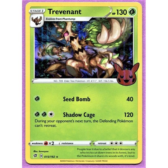 Pokemon | Toys | Pokemon Card 222 Trick Or Trade 5 Trevenant | Poshmark